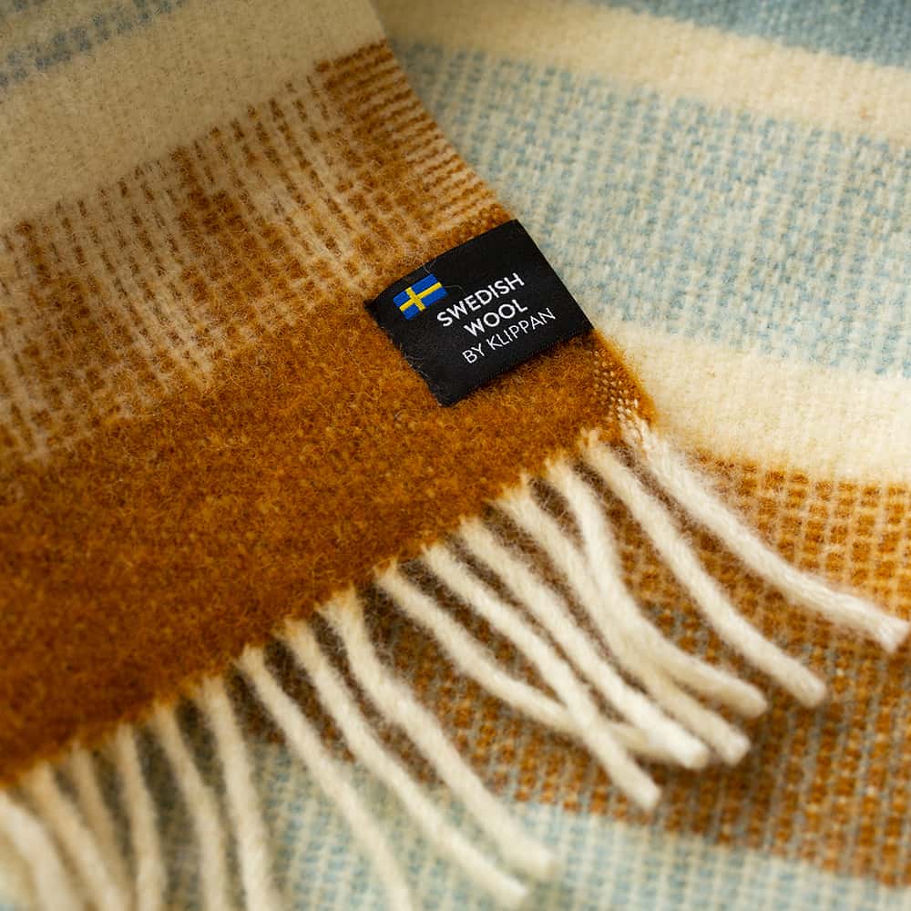 KLIPPAN/クリッパン スウェディッシュウールスロー フレイヤ アンバー | サステナブルショップ エコンフォートハウス ecomfortHouse｜KLIPPAN（クリッパン）総輸入元