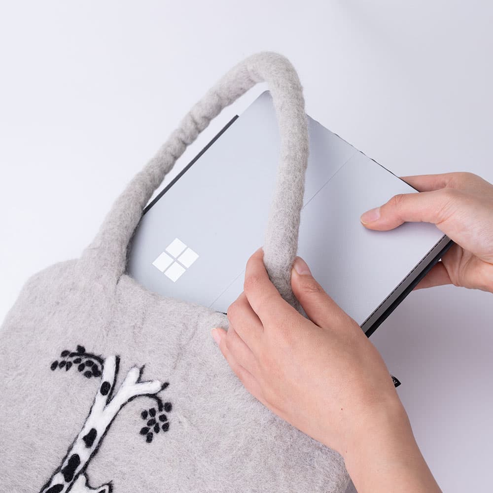 KLIPPAN/クリッパン フェルトバッグ ホワイトキャット | サステナブルショップ エコンフォートハウス ecomfortHouse ...