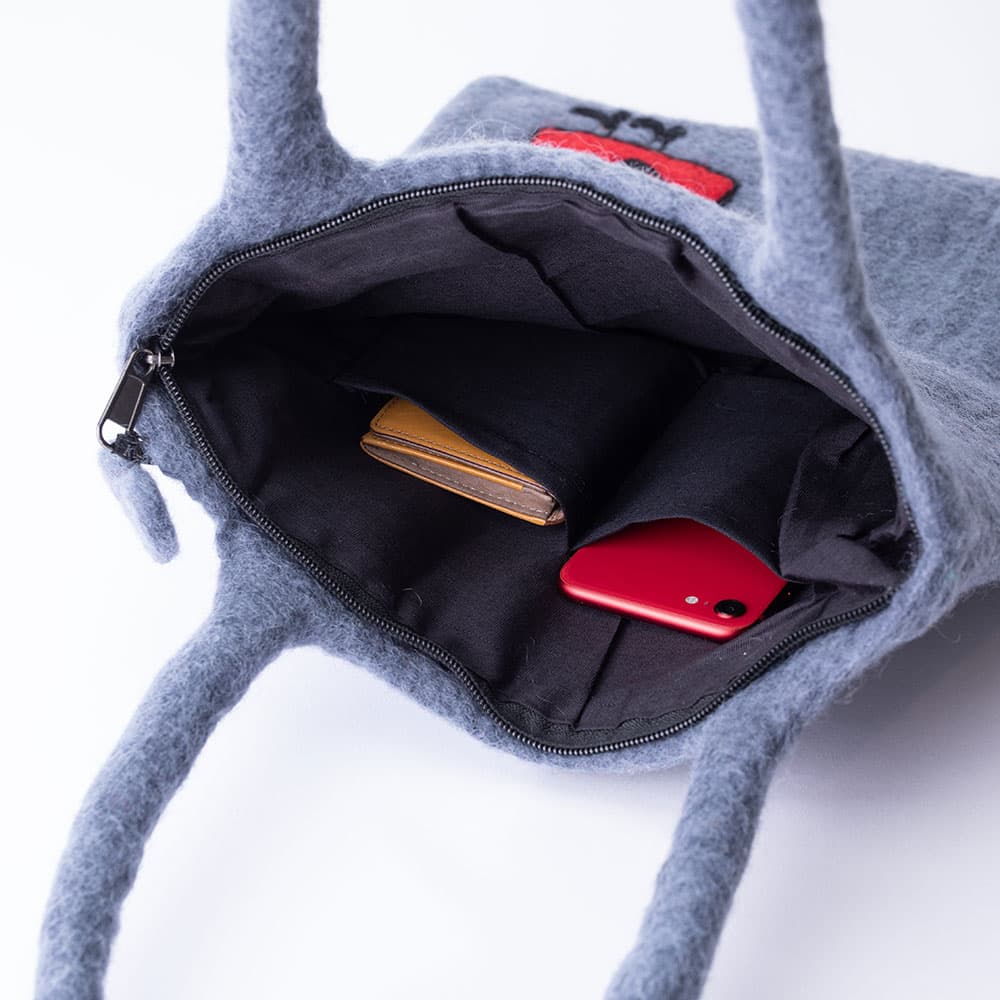 KLIPPAN/クリッパン フェルトバッグ ホワイトキャット | サステナブルショップ エコンフォートハウス ecomfortHouse｜KLIPPAN（クリッパン）総輸入元