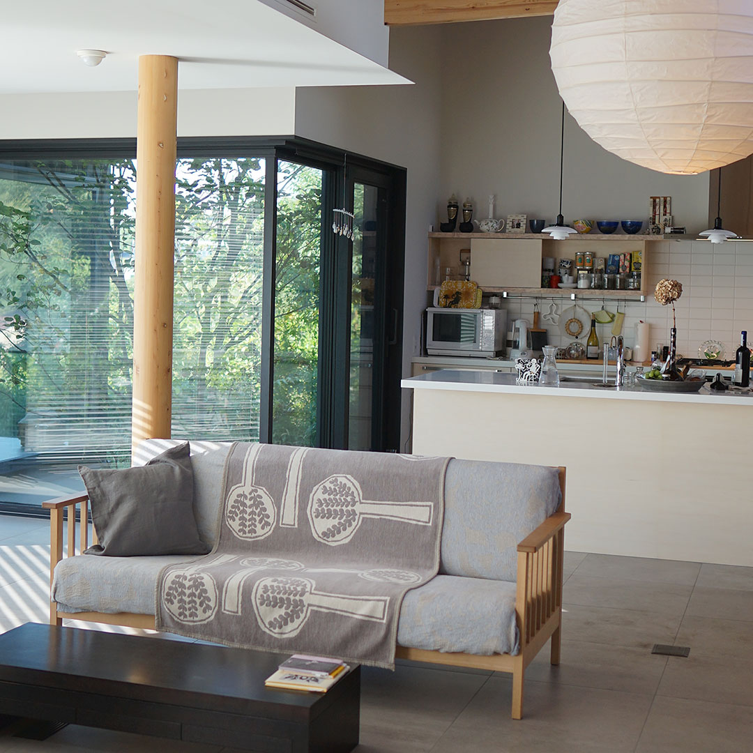 KLIPPAN/クリッパン シュニールコットン ハーフブランケット FOREST SPOON グレージュ | サステナブルショップ エコンフォートハウス ecomfortHouse ...